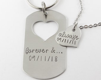 Couples dog tag | Etsy
