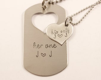 Couples dog tag | Etsy