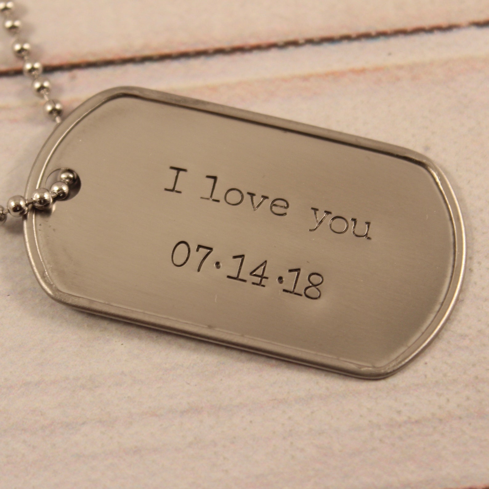 Personalized Dog Tag Necklace / Keychain With Your Choice of | Etsy