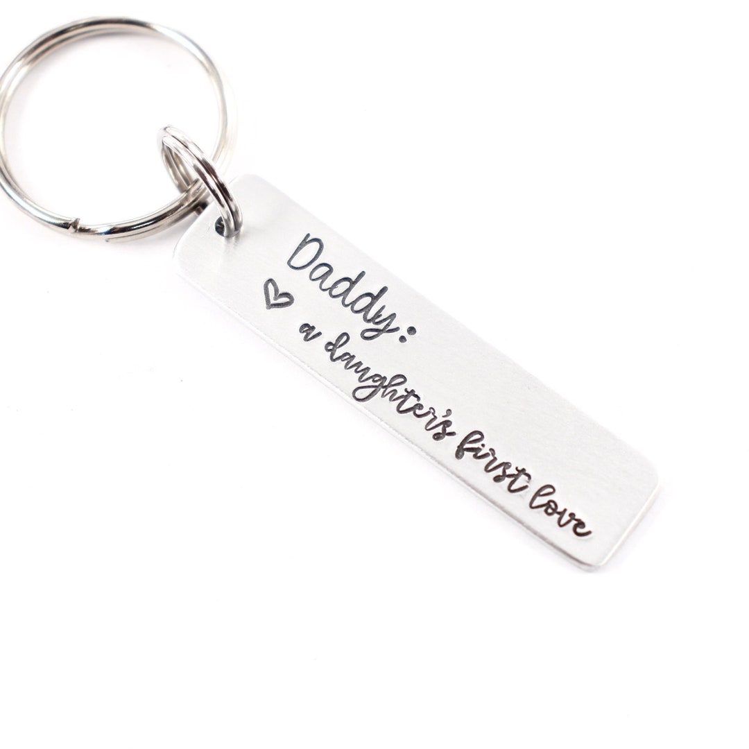 Daddy Keychain - "daddy - a Daughter's First Love" - Daddy Keychain ...