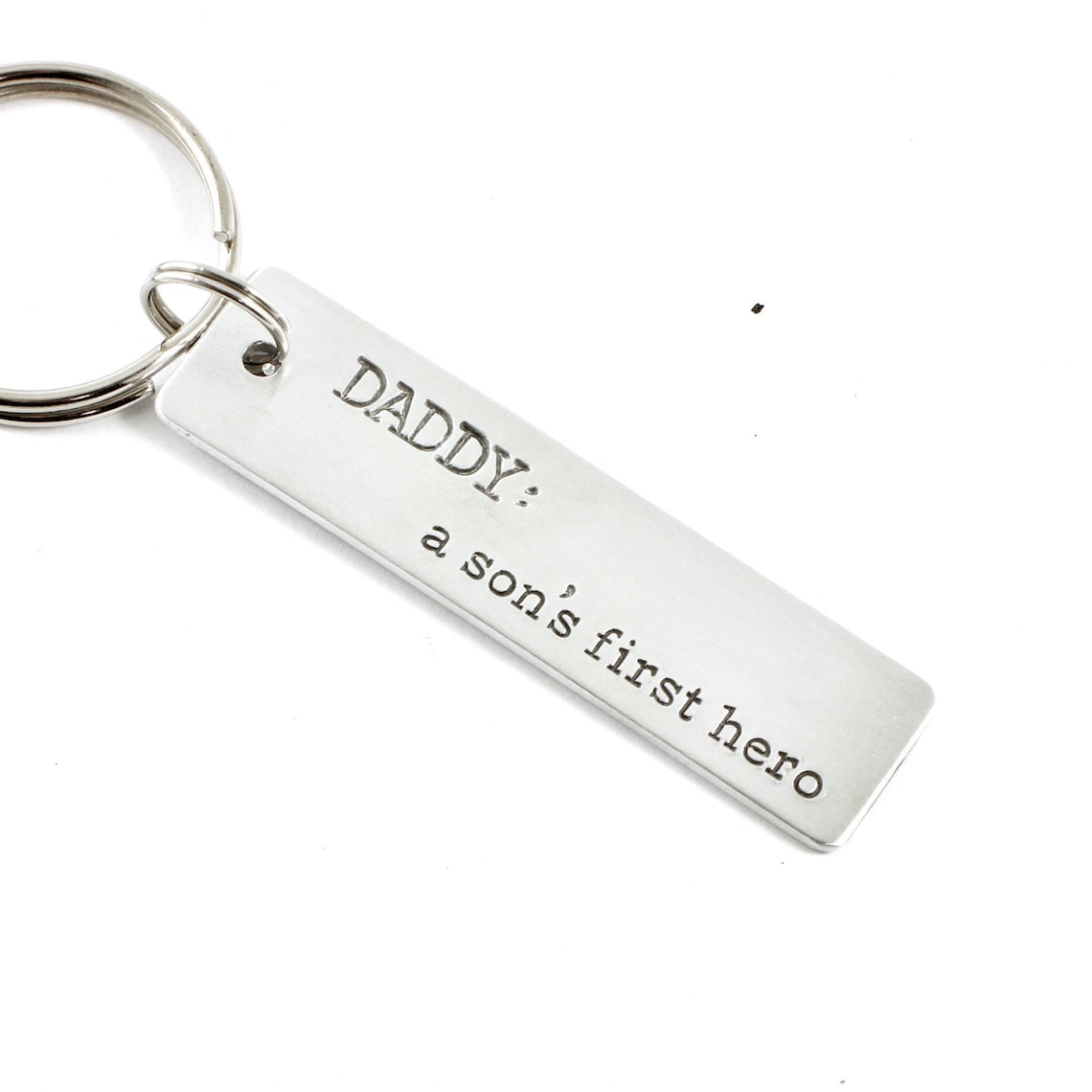 Daddy Keychain - "daddy - a Son's First Hero" - Dad Keychain - Father's ...
