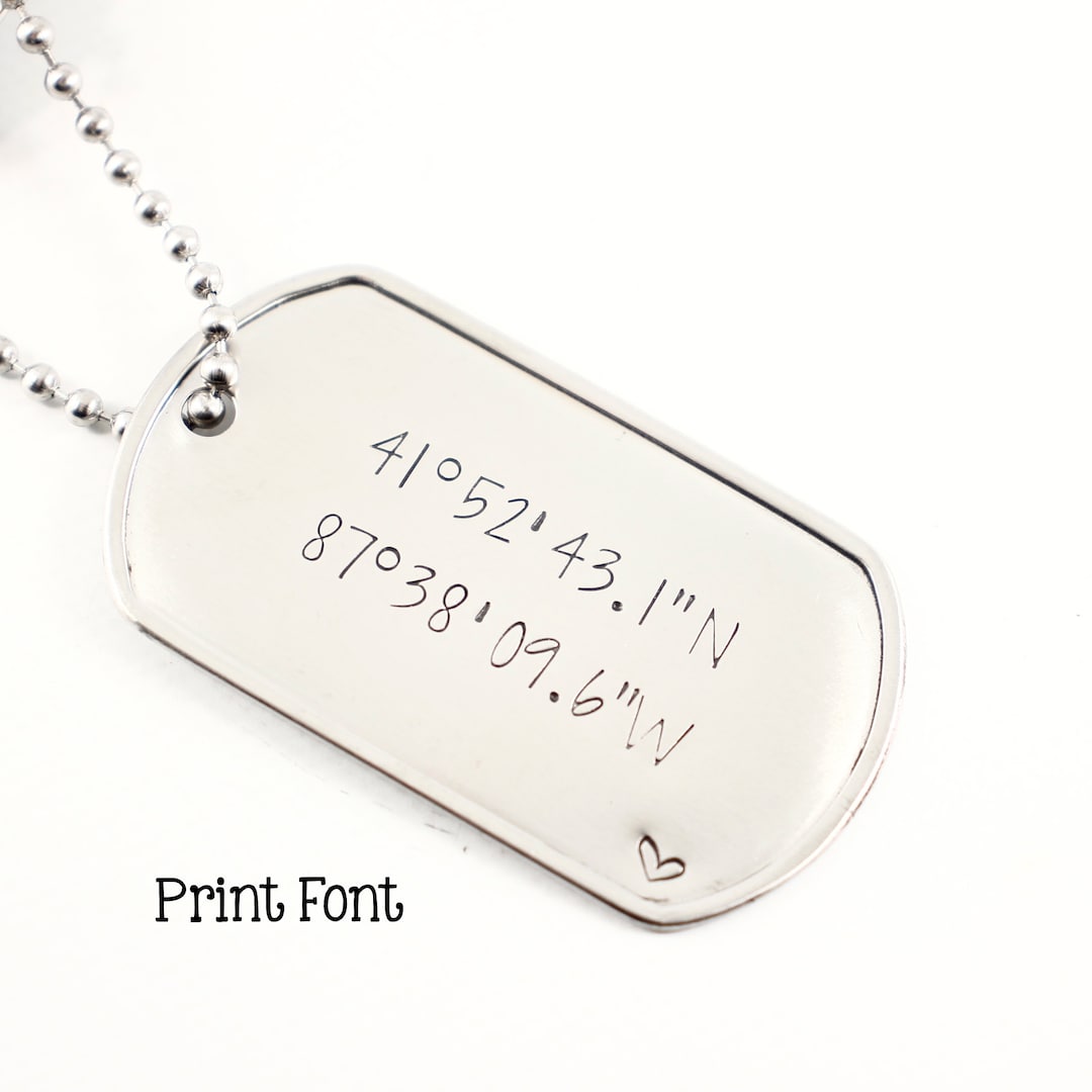 Personalized, Dog Tag Necklace / Keychain With Your Choice of Text ...
