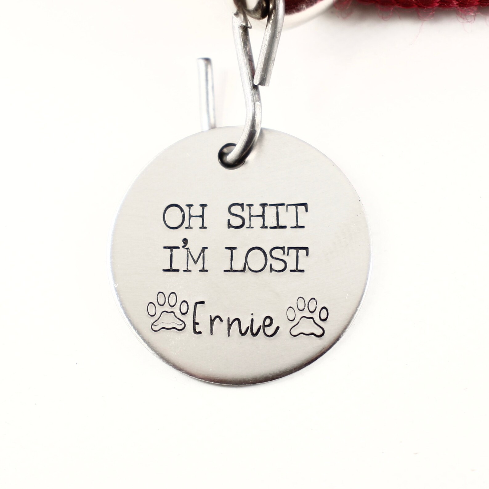 1.25 Inch "oh SH*T, I'm Lost" - Personalized Pet ID Tag - Your Dog or ...
