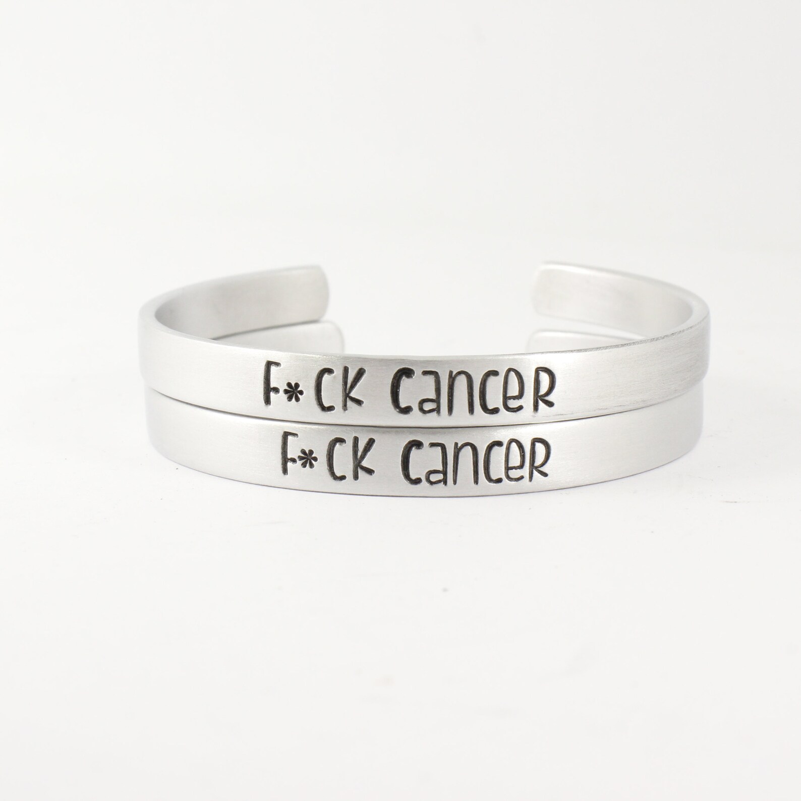F*ck Cancer - Cuff Bracelet - Your Choice of Pure Aluminum, Copper ...