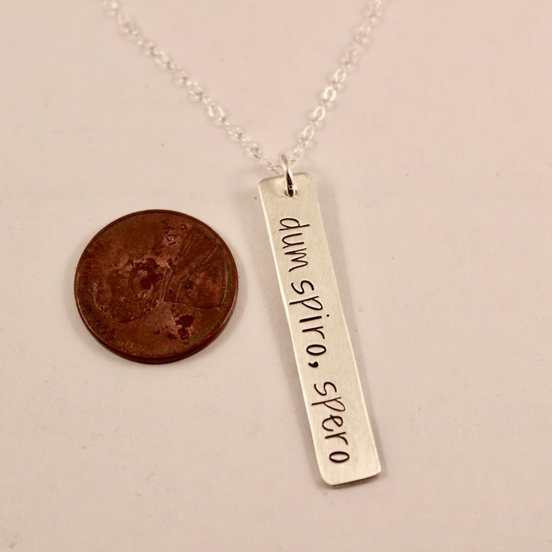 Dum Spiro, Spero Necklace - While I Breathe, I Hope - Latin Necklace ...
