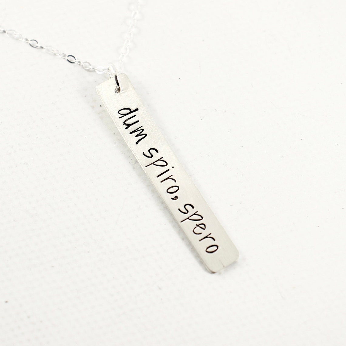 Dum Spiro Spero Necklace While I Breathe I Hope Latin | Etsy