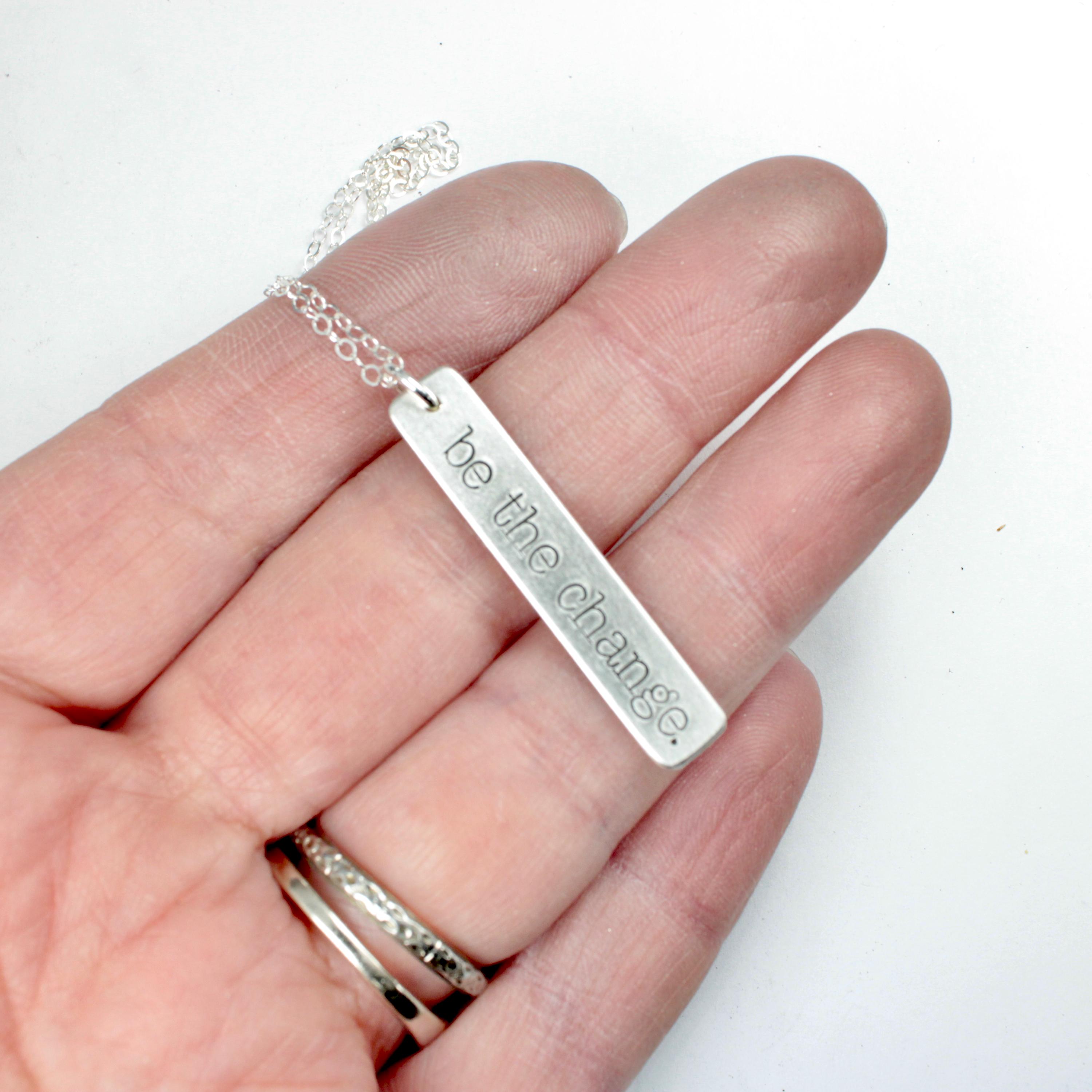 Be the Change Sterling Silver Necklace - Etsy