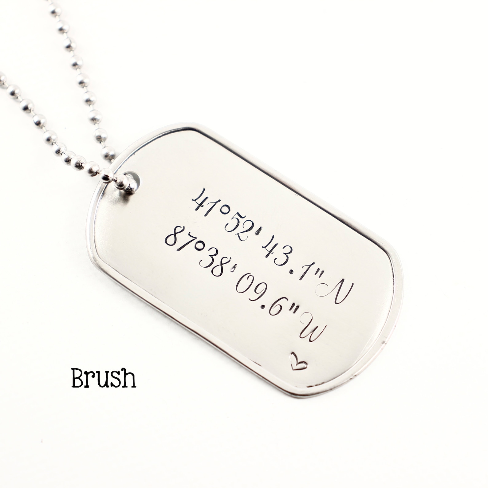 Personalized, Dog Tag Necklace / Keychain With Your Choice of Text ...