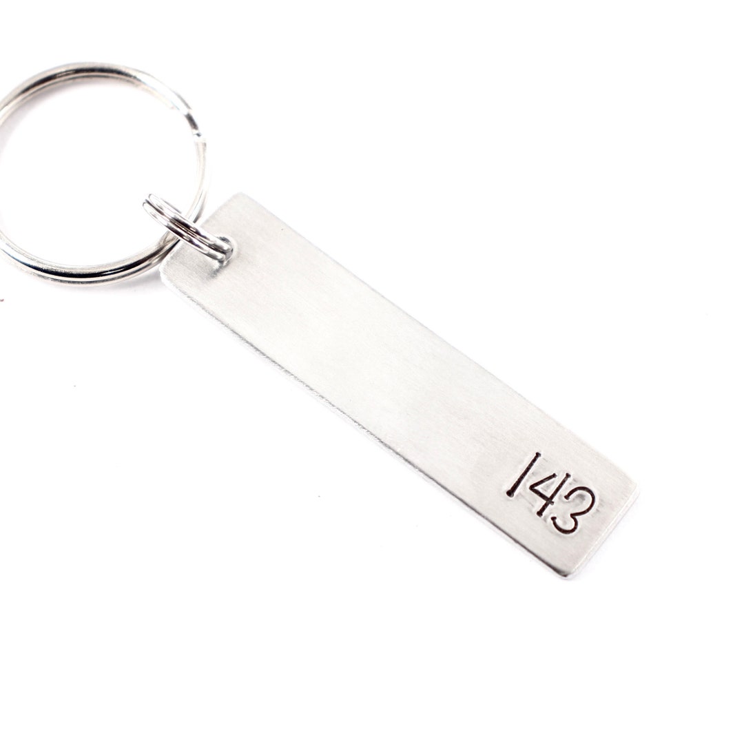 143 Keychain Available in Aluminum and Stainless Steel - Etsy