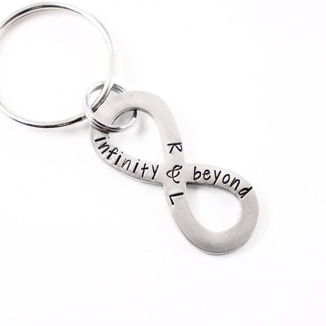 Infinity & Beyond Keychain With Initials - Infinity and Beyond ...