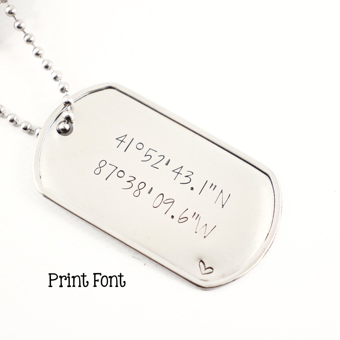Personalized, Dog Tag Necklace / Keychain With Your Choice of Text ...