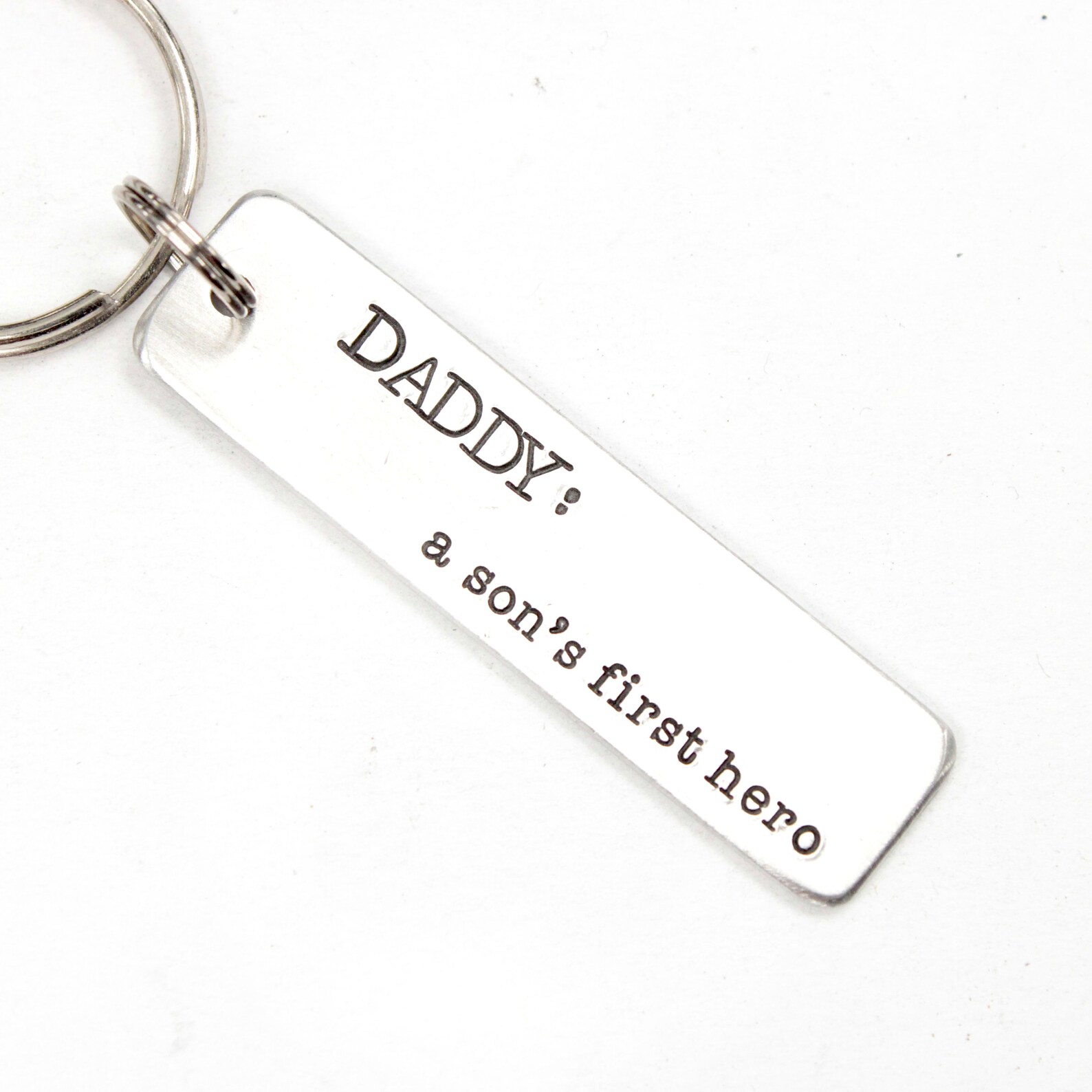 Daddy Keychain - "daddy - a Son's First Hero" - Dad Keychain - Father's ...