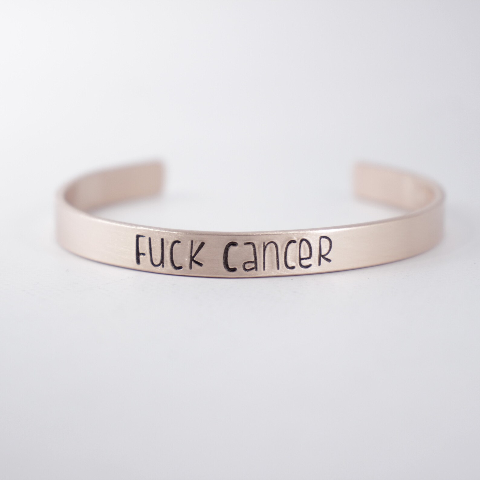 F*ck Cancer - Cuff Bracelet - Your Choice of Pure Aluminum, Copper ...
