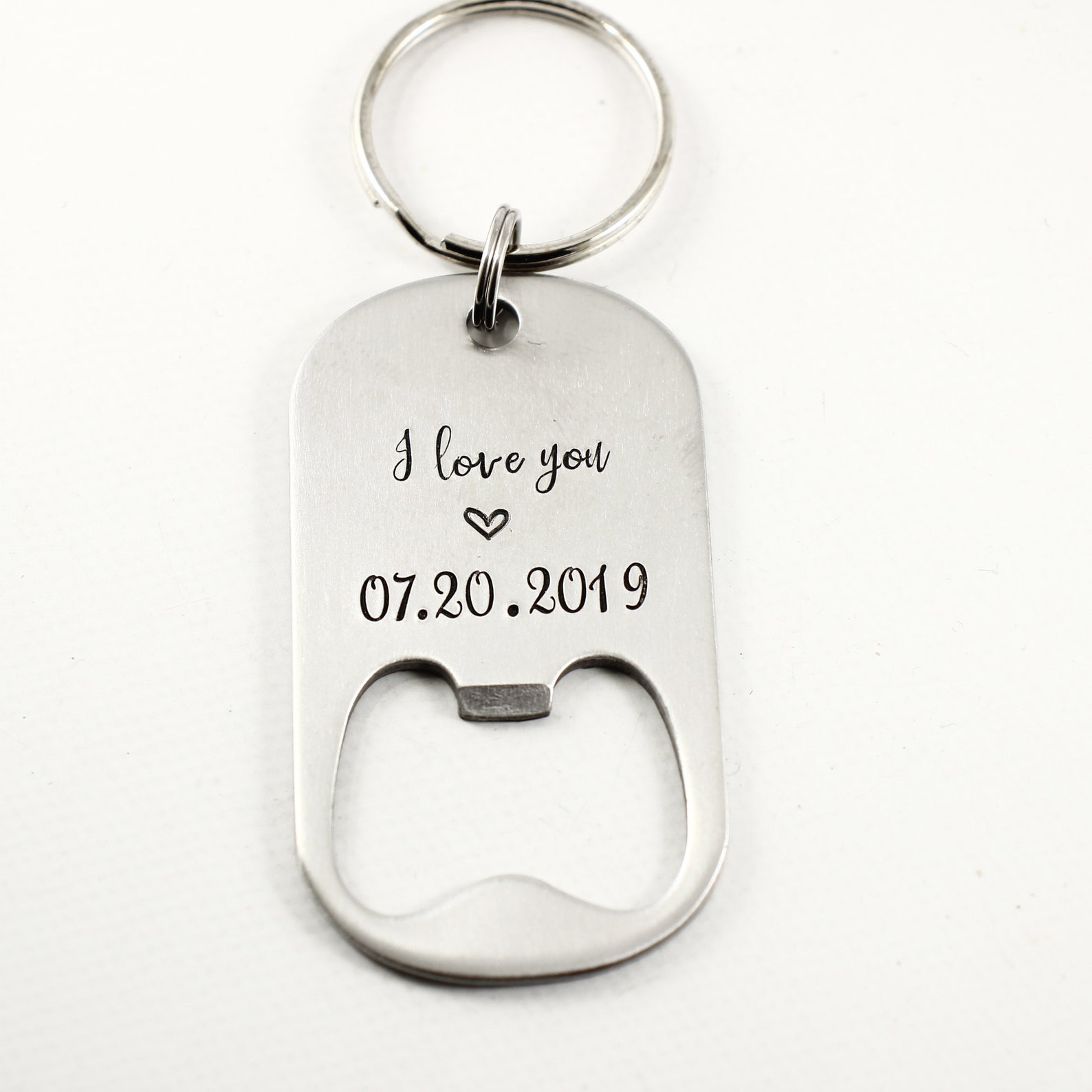 Custom Bottle Opener Keychain - Stainless Steel - Etsy