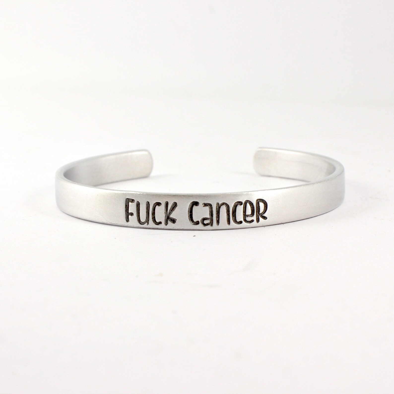 F*ck Cancer - Cuff Bracelet - Your Choice of Pure Aluminum, Copper ...