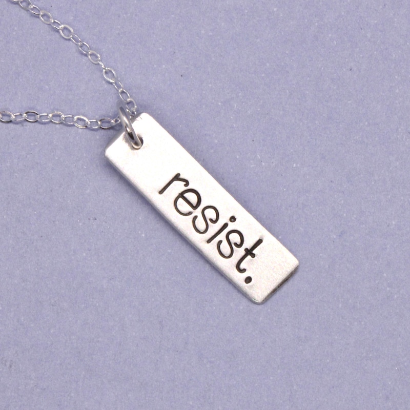 Feminist Stamped Necklace - Etsy