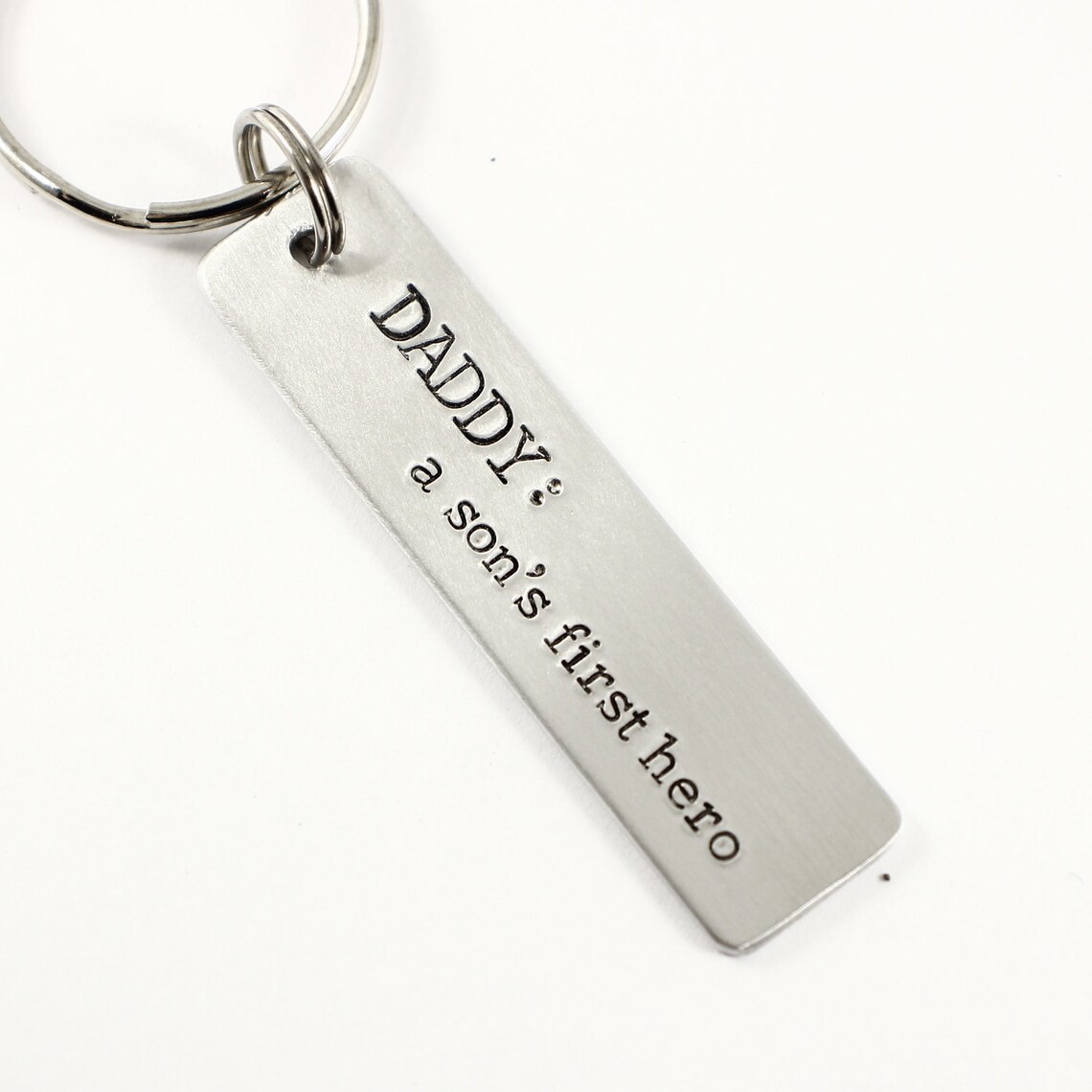 Daddy Keychain - "daddy - a Son's First Hero" - Dad Keychain - Father's ...