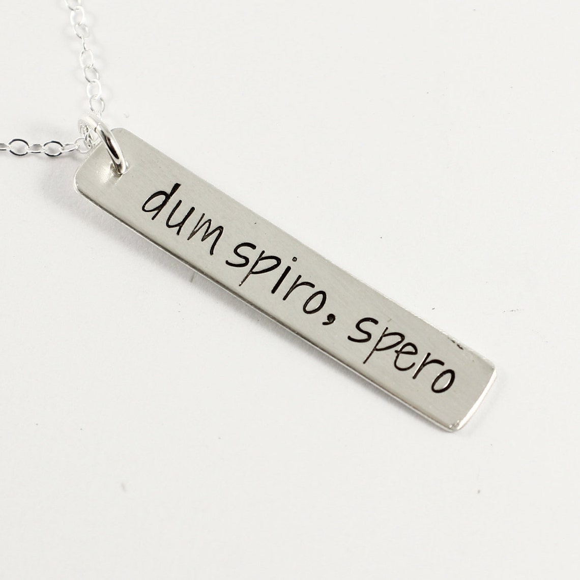 Dum Spiro, Spero Necklace - While I Breathe, I Hope - Latin Necklace ...