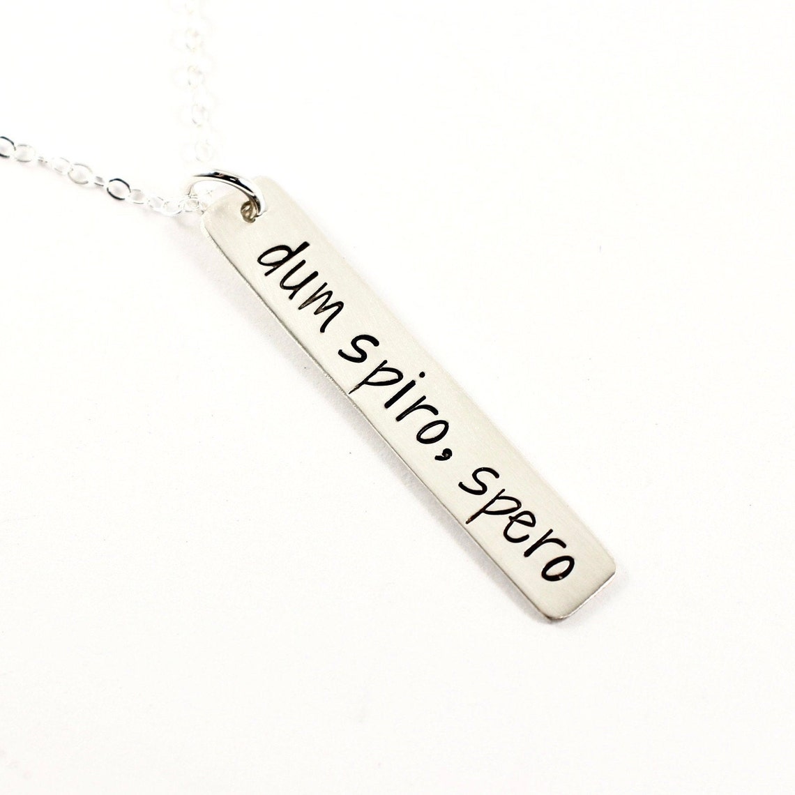 Dum Spiro Spero Necklace While I Breathe I Hope Latin | Etsy