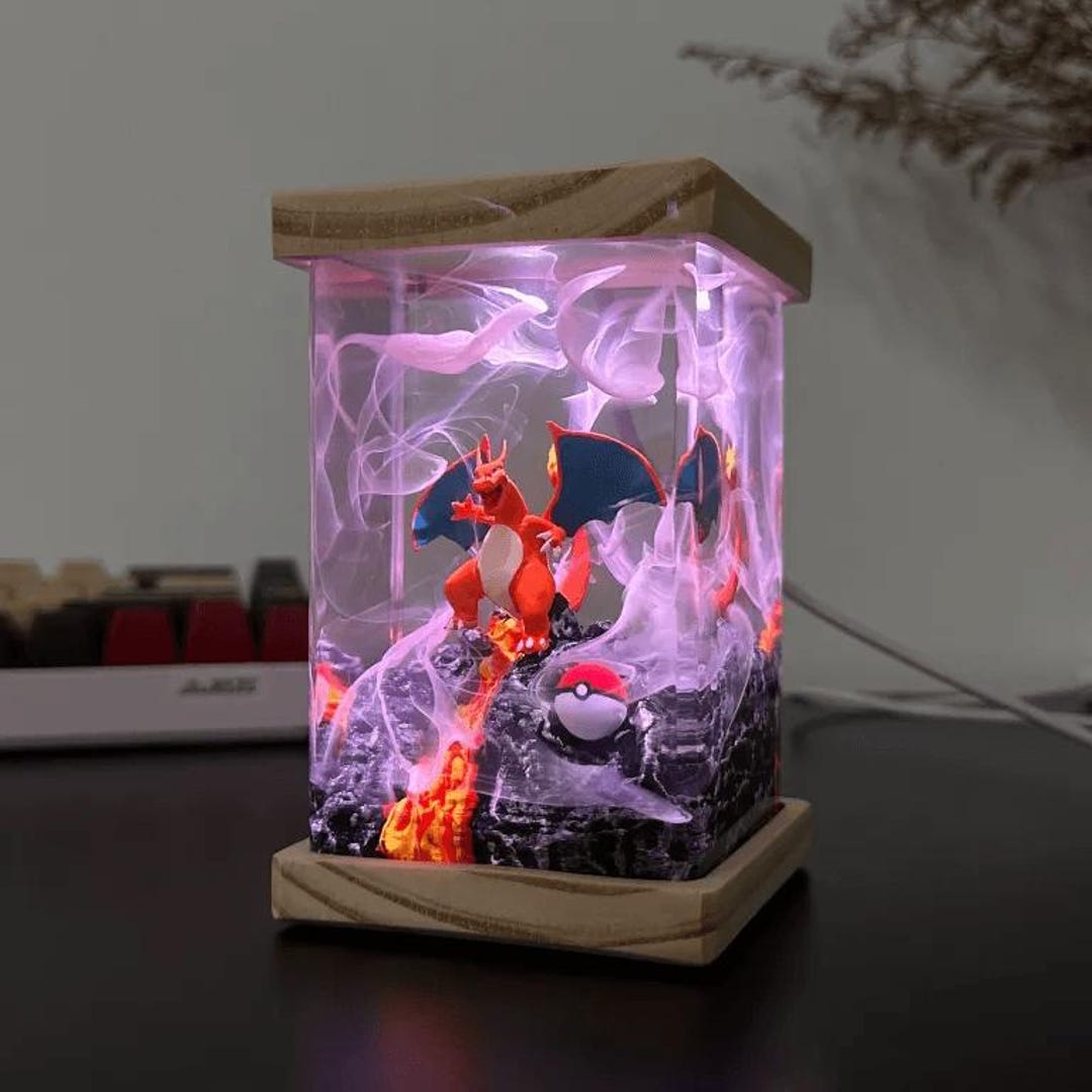 Pokemon Charizard Resin Lamp - Etsy