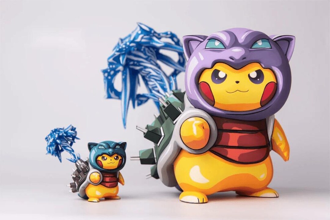 Pokemon Pikachu in Blastoise Suit repaint Statue - Etsy