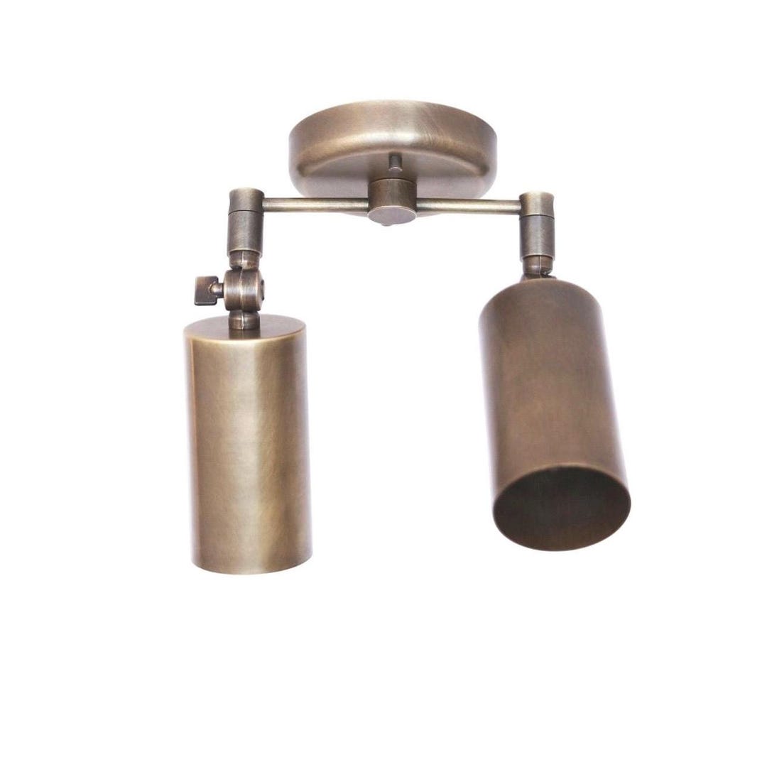 Brass Double Swivel Spotlight: Modern Directional Ceiling Lamp - Etsy
