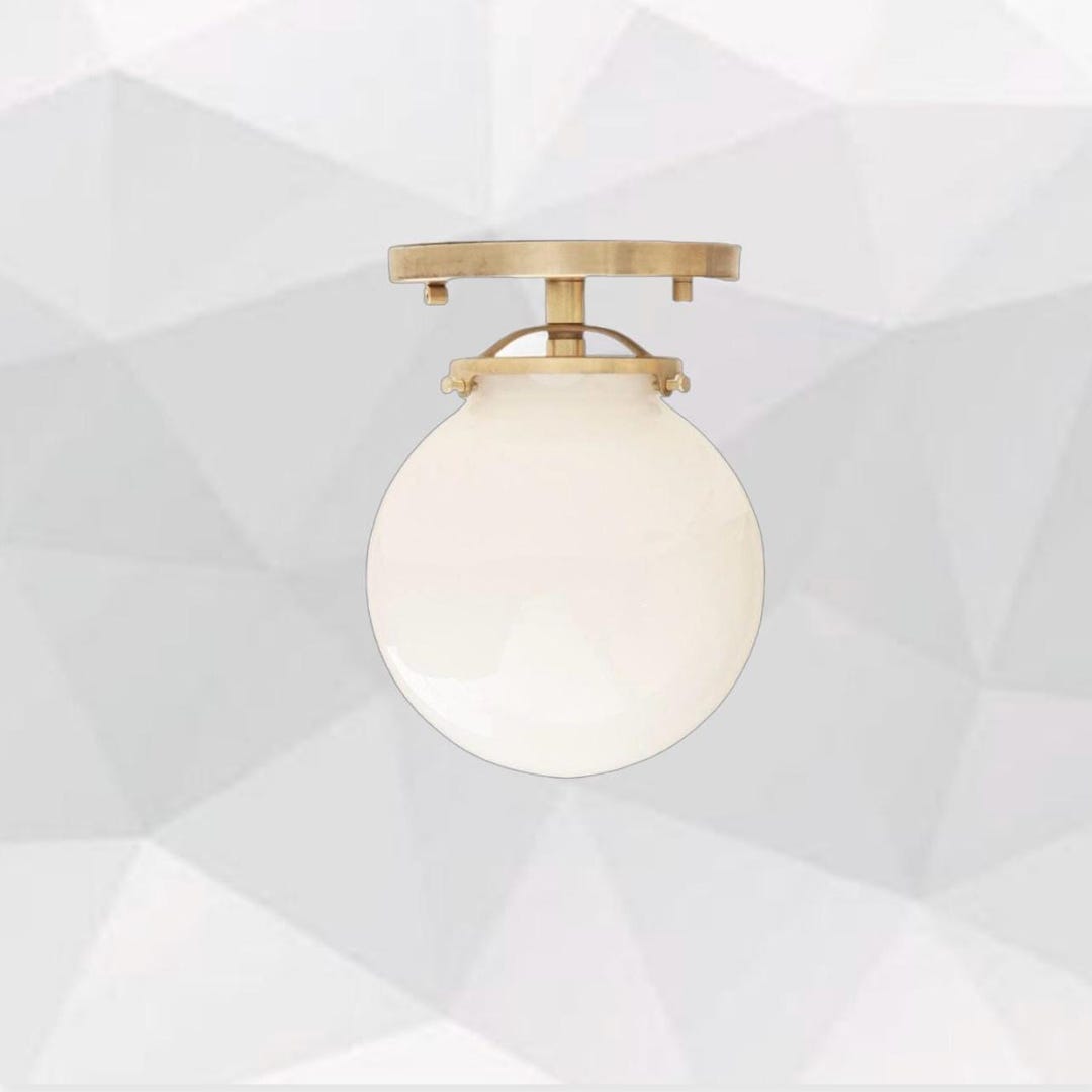 Opal Glass Globe Ceiling Light - Modern Lighting, UL Certified - Etsy