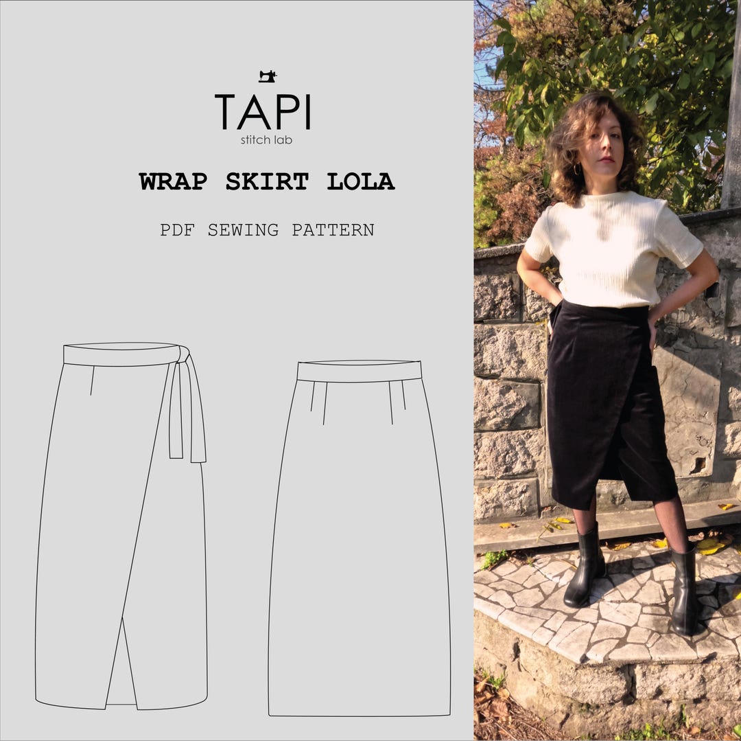 Midi Wrap Skirt Lola *PDF Sewing Pattern* - Etsy