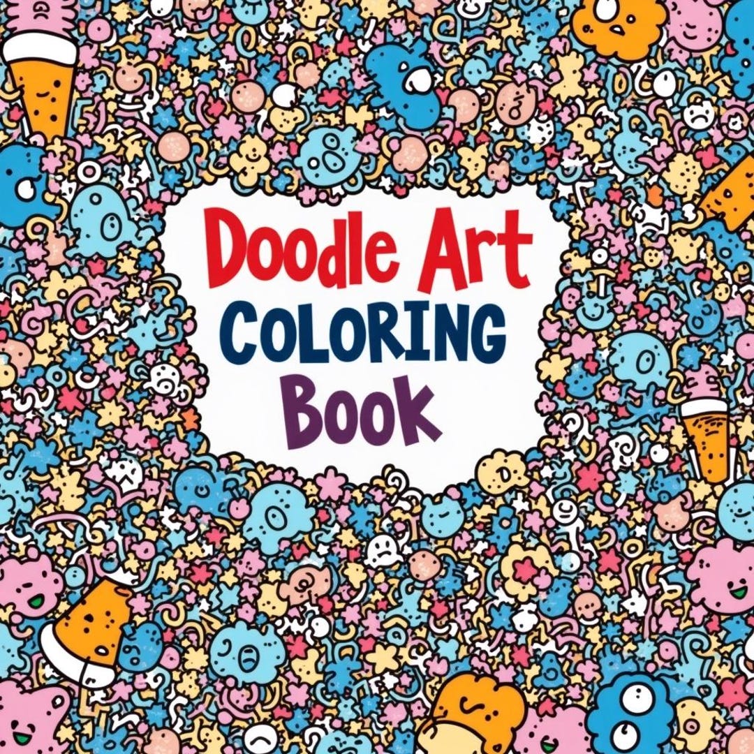 Doodle Dünyası: Boyama Kitabı/yaratıcı Doodle Art Boyama Zamanı/doodle ...