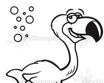 Party Stamps Tropical Rubber Stamp Set Clear Stamps Pineapple Flamingo ...