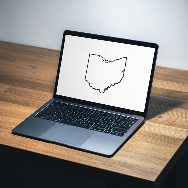 Ohio State Shape Outline, Ohio Vector File, Ohio Design, Ohio State ...