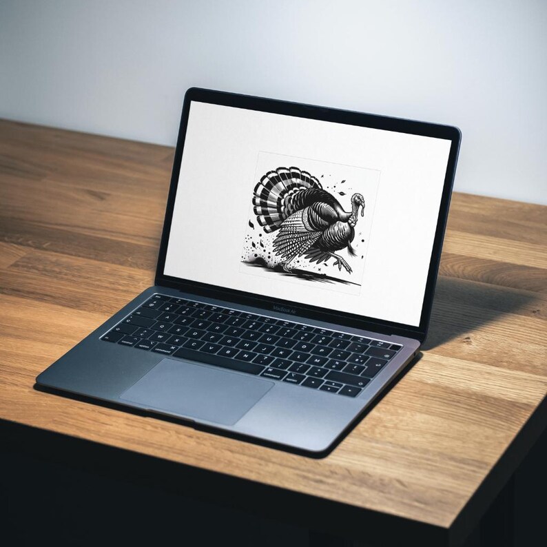 Simple Wild Turkey Design, Svg Png Jpg Pdf, Vector Graphic Cut File ...