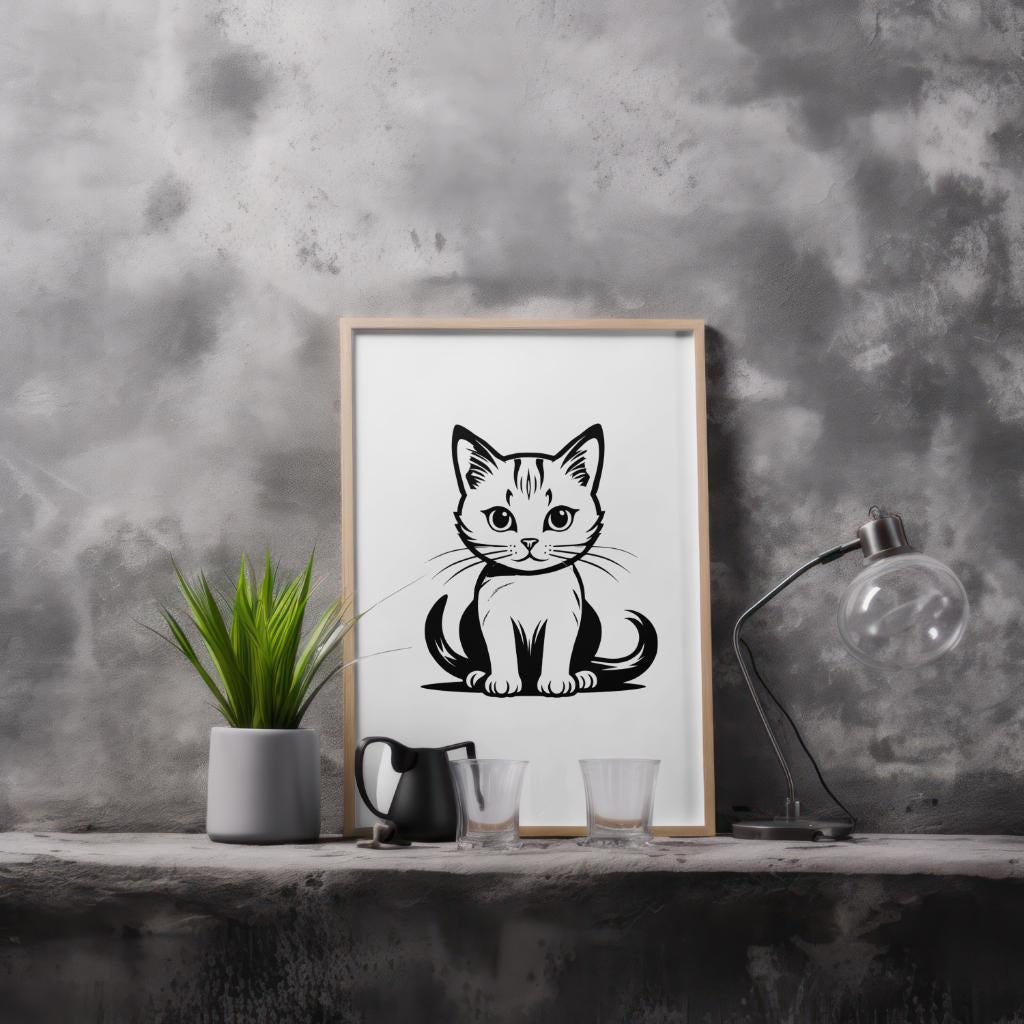 Cute Cat Svg, Curious Kitten Clipart, Cat Svg, Cat Clipart, Peeking ...