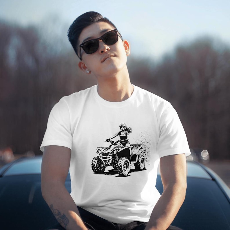 Girl on ATV Quad 4 Four Wheeler Svg Png Jpg Pdf, Vector Graphic Design ...