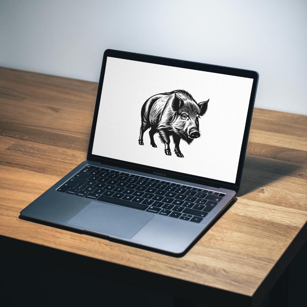 Wild Boar Laser Engraving Files, Svg Png Jpg Pdf | Vector Cut & Print ...