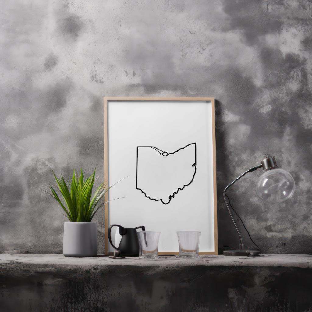 Ohio State Shape Outline, Ohio Vector File, Ohio Design, Ohio State ...