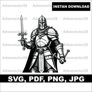 Medievil Templar Knight Svg & PNG Files, Knights SVG Sublimation Design ...