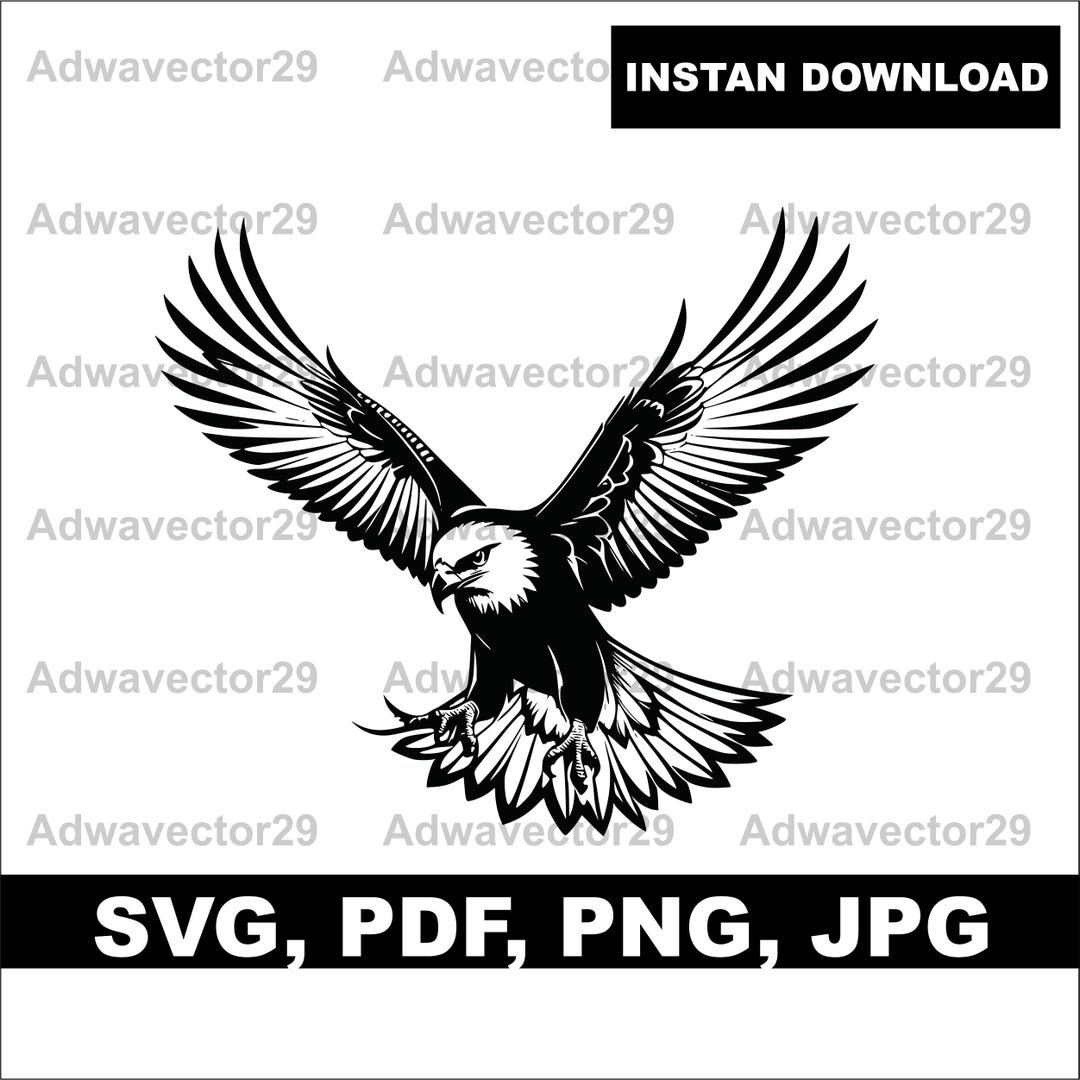 Flying Hawk Design Svg Png Jpg Pdf, SVG for Cricut, Bird Scene T-shirt ...