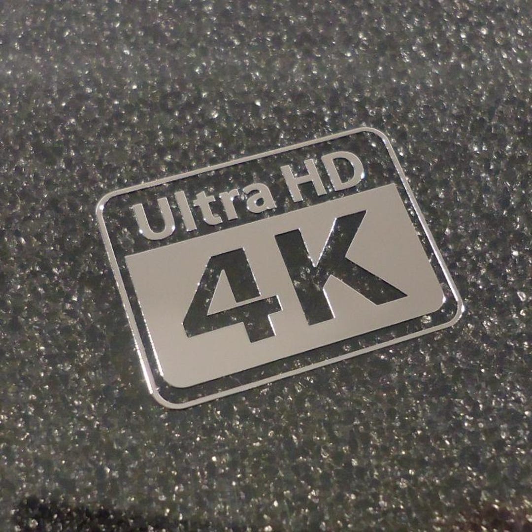 4K ULTRA HD Metal Label / Aufkleber / Sticker / Badge / Logo 20 X 15mm ...