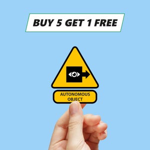 Autonomous Object SCP Warning Sign Sticker - Parody Warning Sticker ...