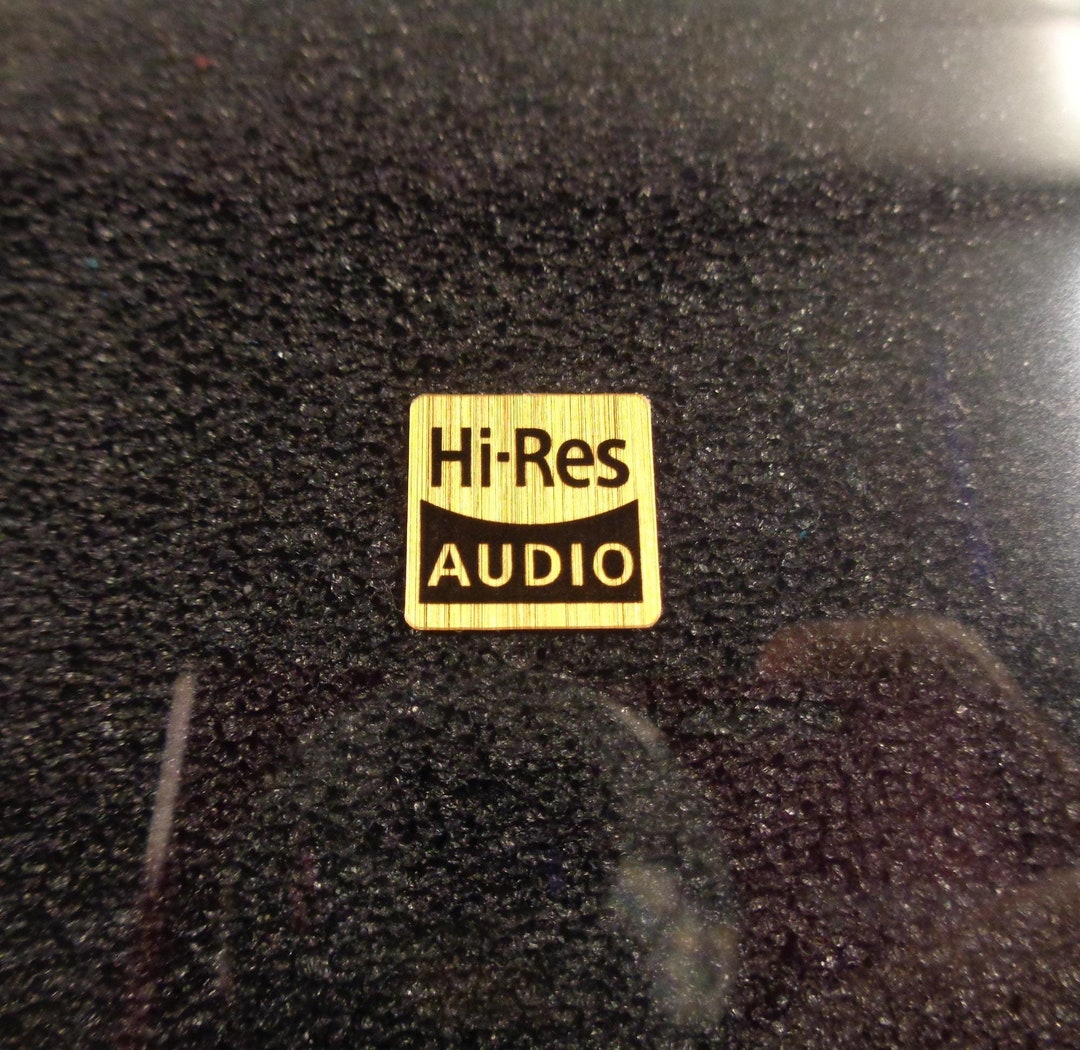 Hi-res Audio Logo Emblem Badge Gold Color Brushed 12 X 12 Mm [520b] - Etsy