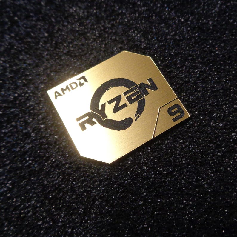 AMD RYZEN 9 Cpu PC Logo Label Decal Case Sticker Badge Gold [428g] - Etsy