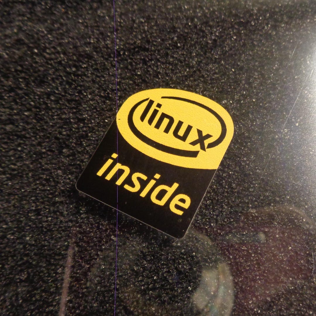 Linux Inside Vinyl Sticker Logo Emblem Badge 19x24mm [801] - Etsy