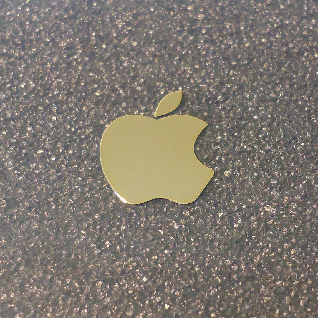 Gold Apple Label / Aufkleber / Sticker / Badge / Logo 13mm X 15mm [007g ...