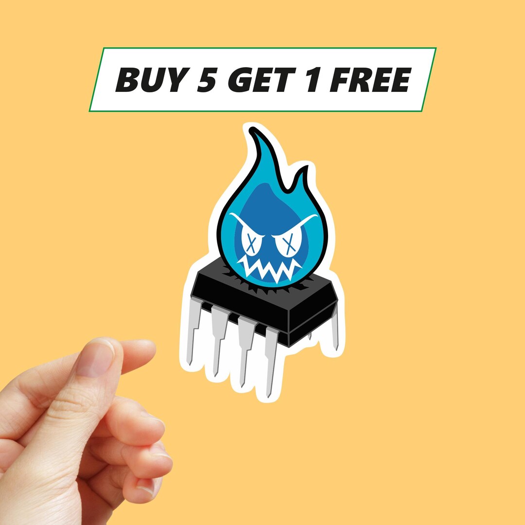 Sparky the Blue Smoke Monster Sticker / Vinyl / Label / Badge / Decal ...