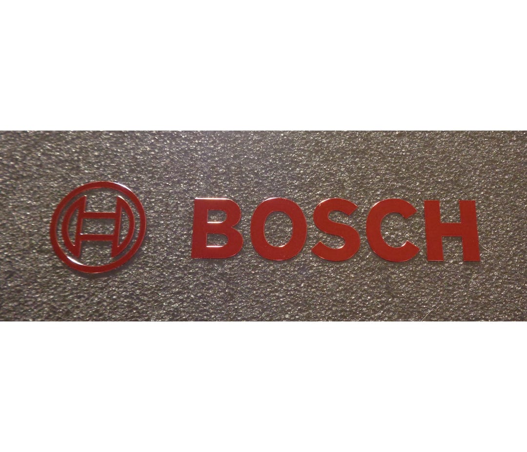 Bosch Red Chrome Metal Label / Aufkleber / Sticker / Badge / Logo [433b ...