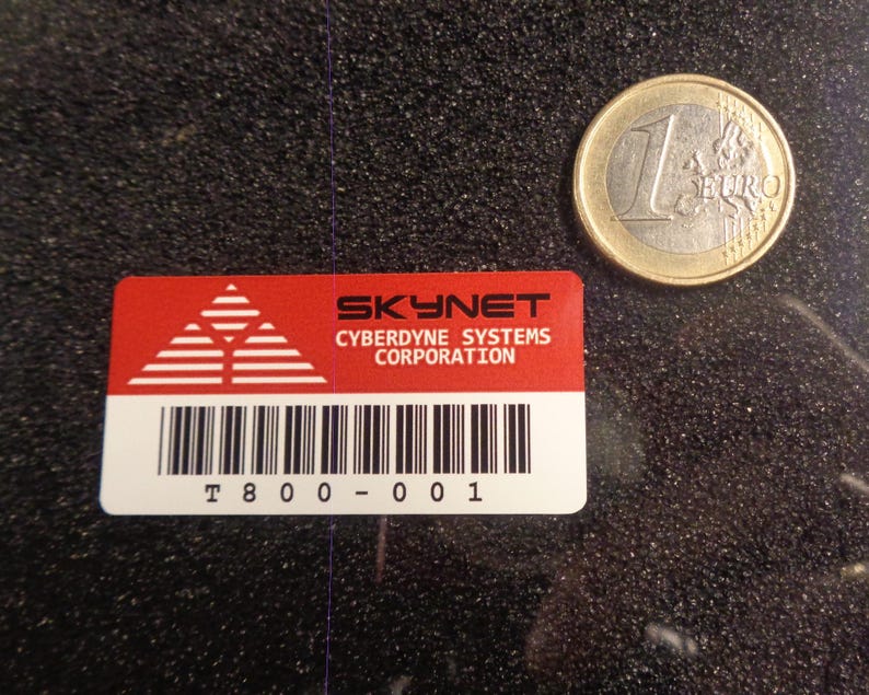 Skynet Asset Tag Vinyl Sticker / Label / Aufkleber / Badge / Logo 2 X ...