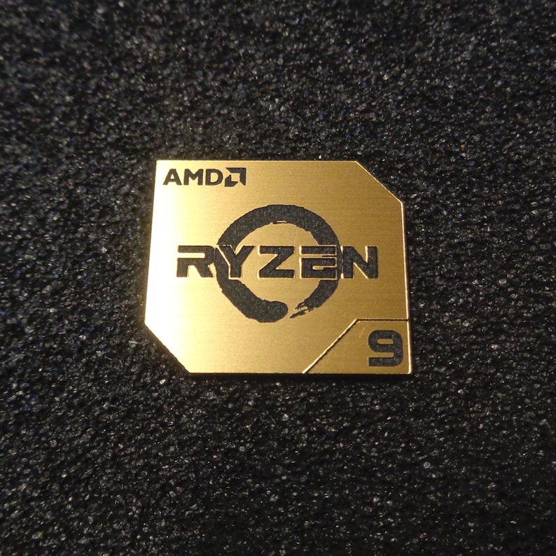AMD RYZEN 9 Cpu PC Logo Label Decal Case Sticker Badge Gold [428g] - Etsy