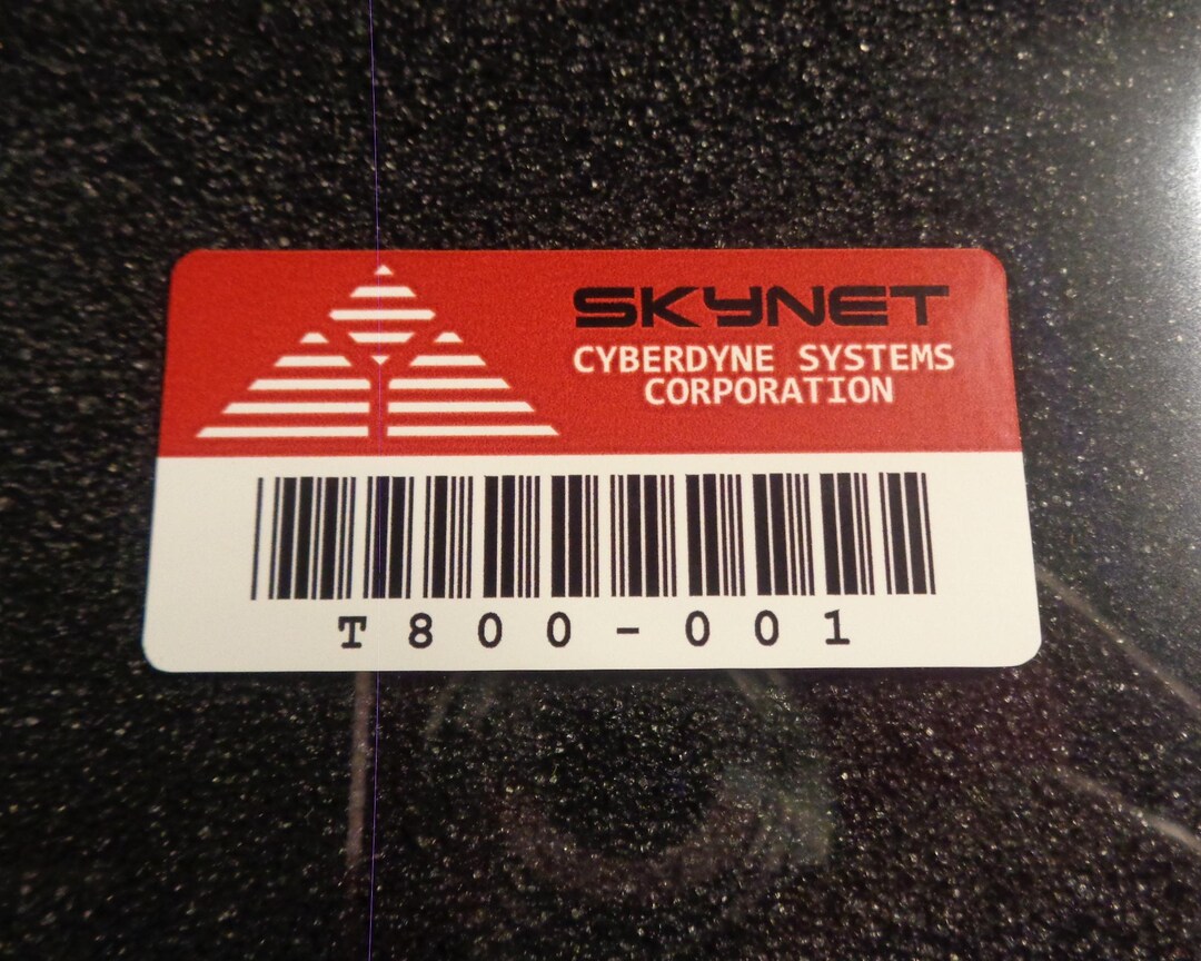 Skynet Asset Tag Vinyl Sticker / Label / Aufkleber / Badge / Logo 2 X ...