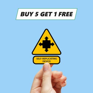 Self Replicating Device SCP Warning Sign Sticker - Parody Warning ...